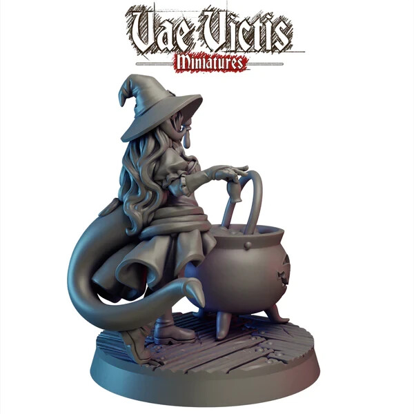 Melissa Belladonna with homunculus servant Miniature DnD D&D Pathfinder ...