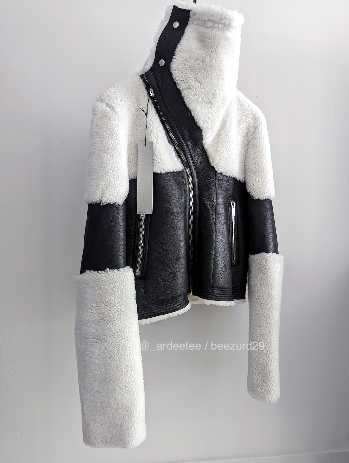 *NWT* RICK OWENS FW21 GETHSEMANE SHEARLING LEATHER KEITH JACKET (BLACK ...