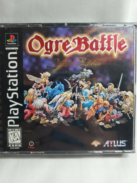 OGRE BATTLE LIMITED EDITION PLAYSTATION 1 PS1 GAME character map black ...