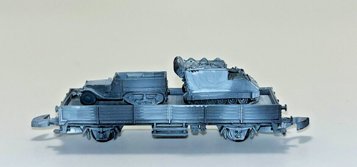 Z Scale Marklin Custom WW2 Winter Camo BR89 Loco & 6 Freight Custom ...