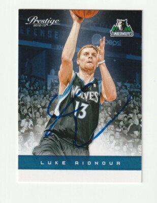 Luke Ridnour Signed 2012-13 Panini Prestige Card Auto Timberwolves ...