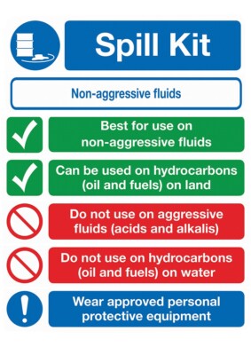 Emergency Spill Kit Notice Business Foamex Rigid PVC Sign OR Sticker ...