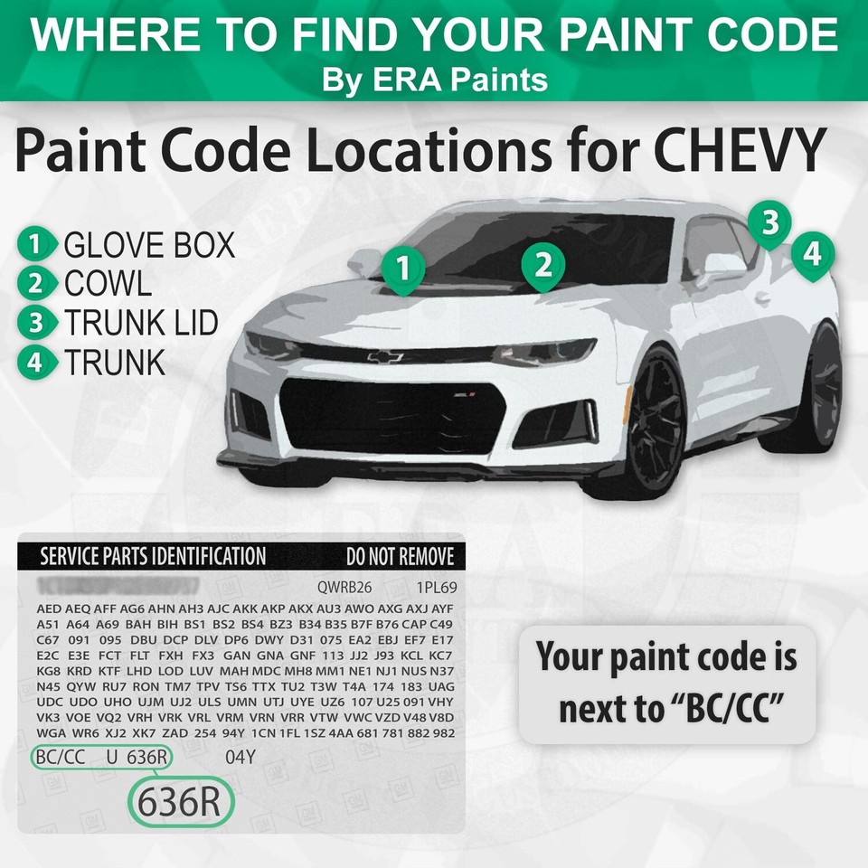 CHEVROLET WA9789 - Light Gray Metallic OEM Match Touch Up Paint Kits | eBay