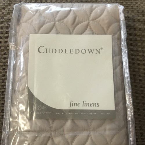 3 Cuddledown 400 TC Meridian Quilted Sham 100 Cotton SAND Standard for ...