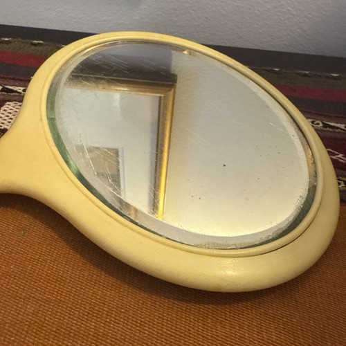 1920's Art Deco Vanity Mirror DuBarry Ivory Pyralin Hand Held Beveled ...