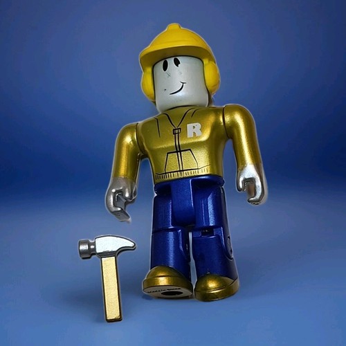 Roblox Icons Gold Collector's Builderman Figure with Hammer Toys and ...