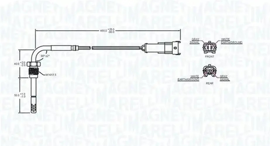 exhaust gas temperature sensor 172000235010 MAGNETI MARELLI for FIAT ...