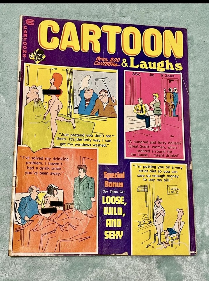 Vintage CARTOON LAUGHS Comic Magazine / June 1968 Adult Humor Cartoons ...