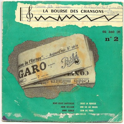 BOURSE CHANSONS N°2 45T EP LAFFORGUE WILLIAM GOULD VAUCAIRE Julie ...