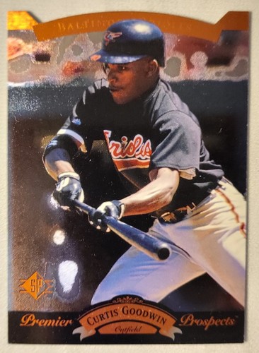 1995 UD SP Premier Prospects Die-Cut #11 Bronze Curtis Goodwin Baseball ...