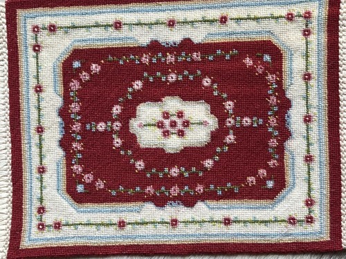 Handmade Petit Point Needlepointed Aubusson Rug For Dollhouse | eBay