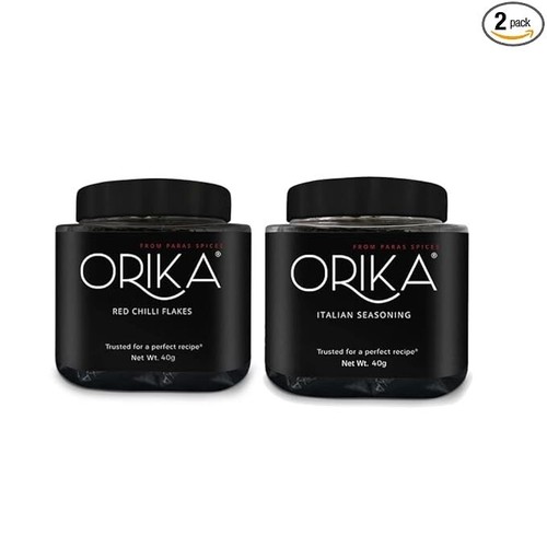 Orika Italian Seasoning 40g & Red Chilli Flakes 40g Combo Oregano Pizza ...