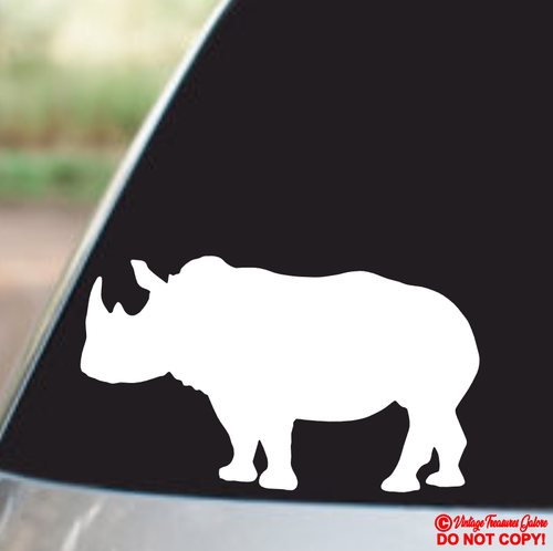 RHINOCEROS RHINO Vinyl Decal Sticker Car Window Wall Bumper LOVE AFRICA ...