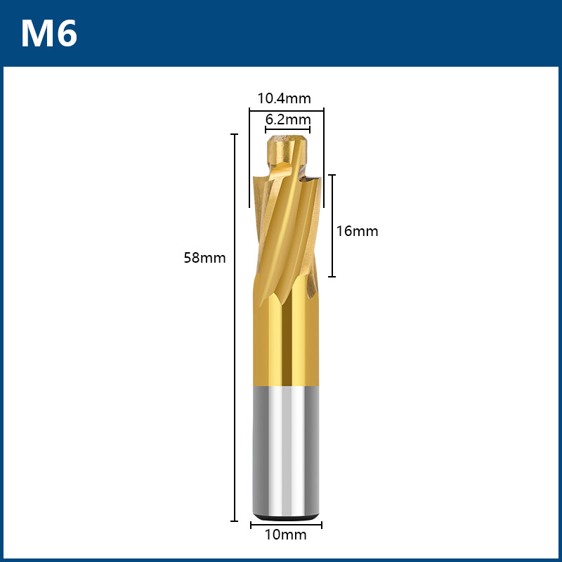 Counterbore End Mill M3-M16 4 Flute HSS M2 Pilot Slotting Drill Bit Ti ...