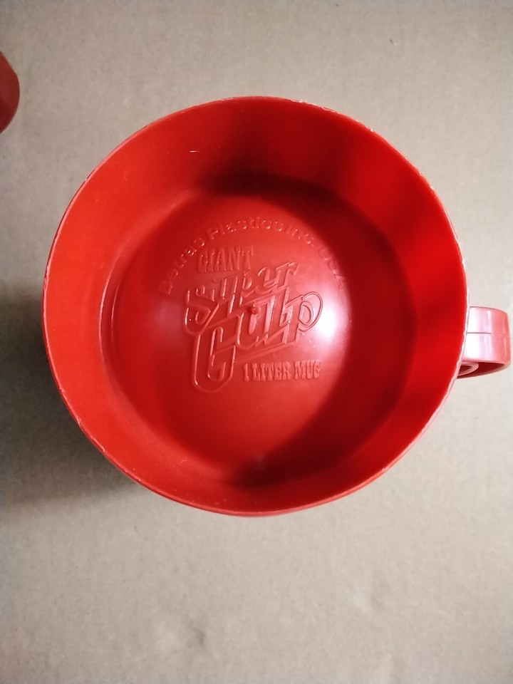 Enjoy Coke Coca Cola Giant Super Gulp 1 Liter Mug + Extra Red Plastic ...