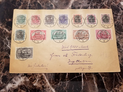 1920 Allenstein Oversize Cover to Ziegelhausen Germany Full Set ...