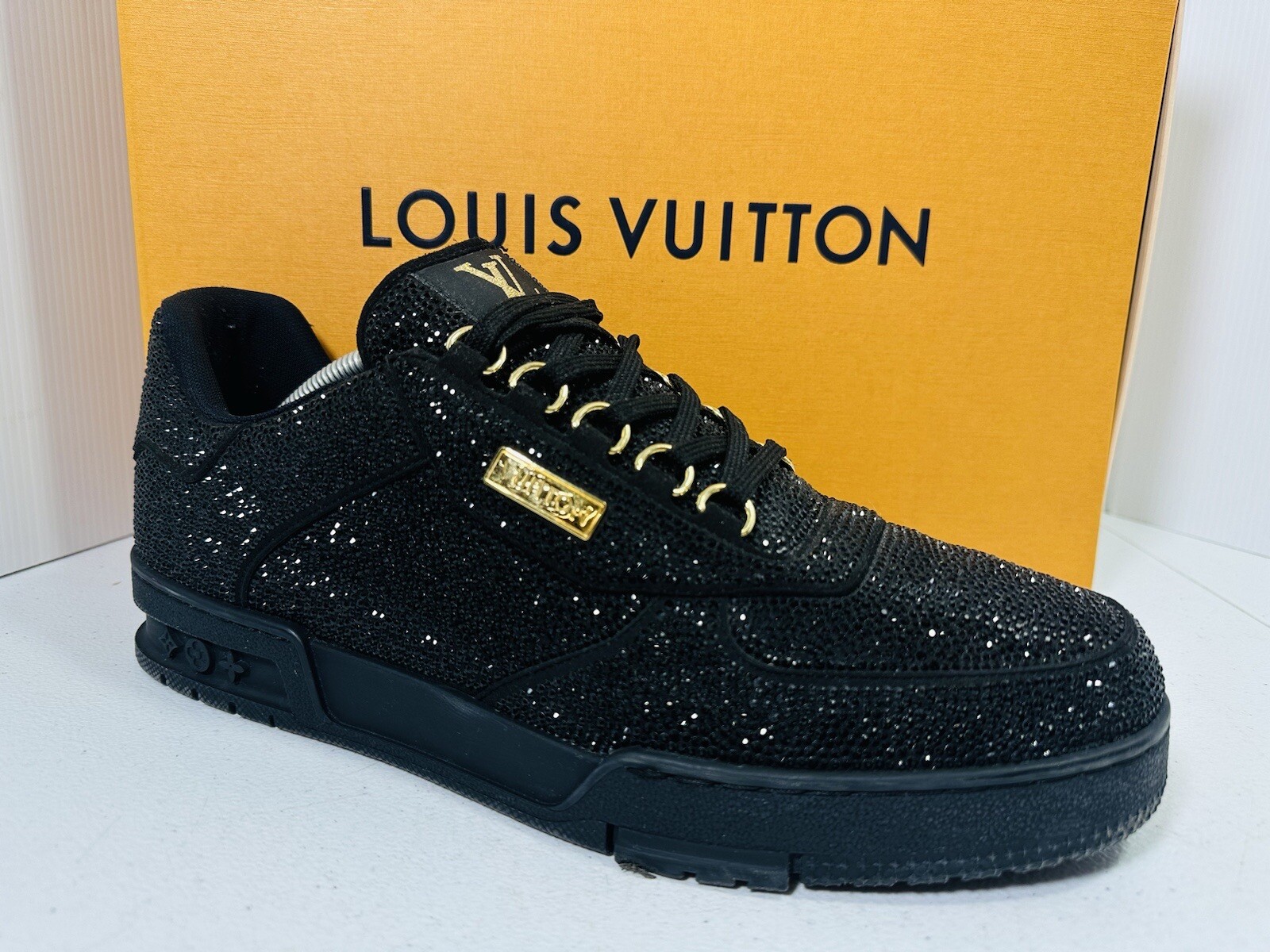 Louis Vuitton LV Rhinestone Crystals Sneaker Shoes Si… - Gem