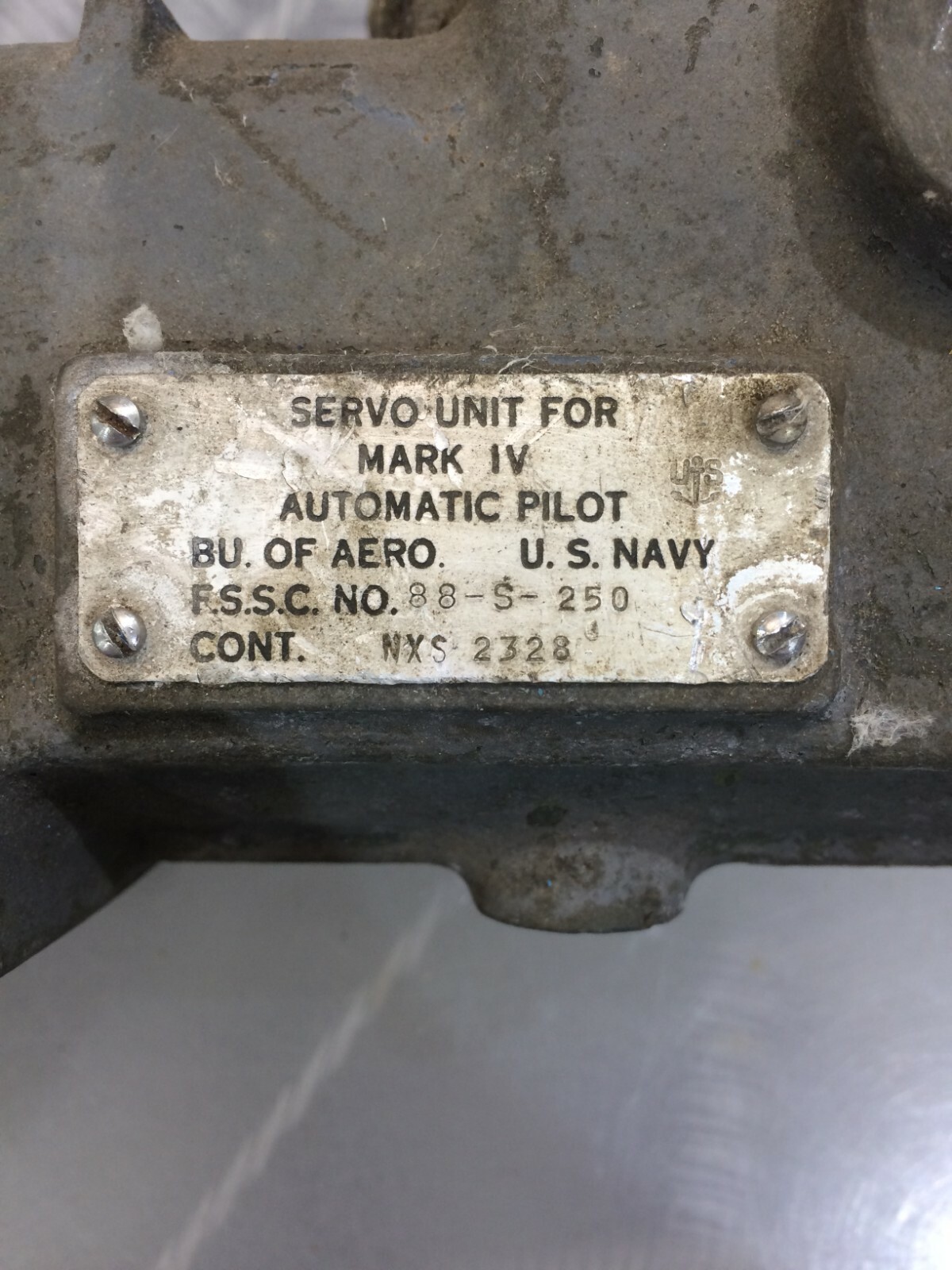 VINTAGE WWII - Servo Unit for Mark 4 Auto Pilot FSSC 88-S-250 P/N ...