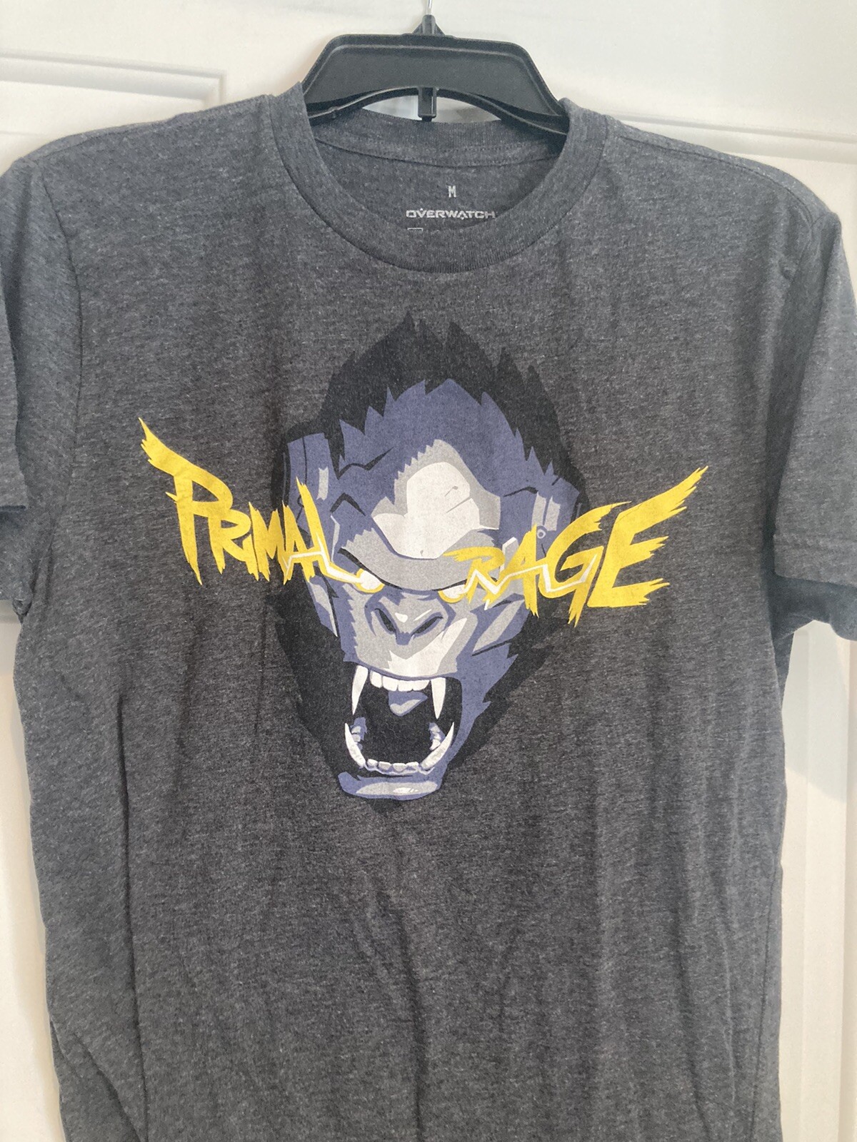 overwatch ‘primal rage’ gorilla tshirt gray size medi… - Gem