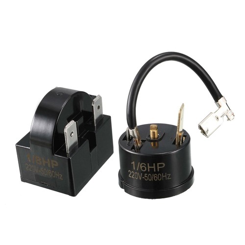 Refrigerator PTC Relay 33 Ohm 2 Pin + Compressor Overload Protector ...