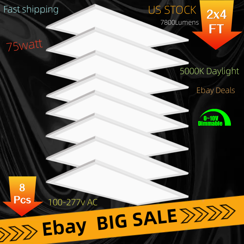 2x4 FT LED Flat Panel Light Dimmable 24x48 inch LED Drop Ceiling Lights ...