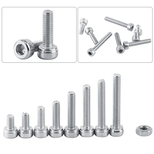 340pcs M3 Stainless Steel SS304 Hex Socket Cap Head Screws And Nuts ...