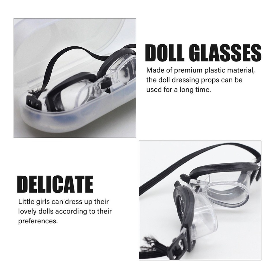 2 Pieces Diy Doll Costume Accessories Glasses for Dolls Minature ...