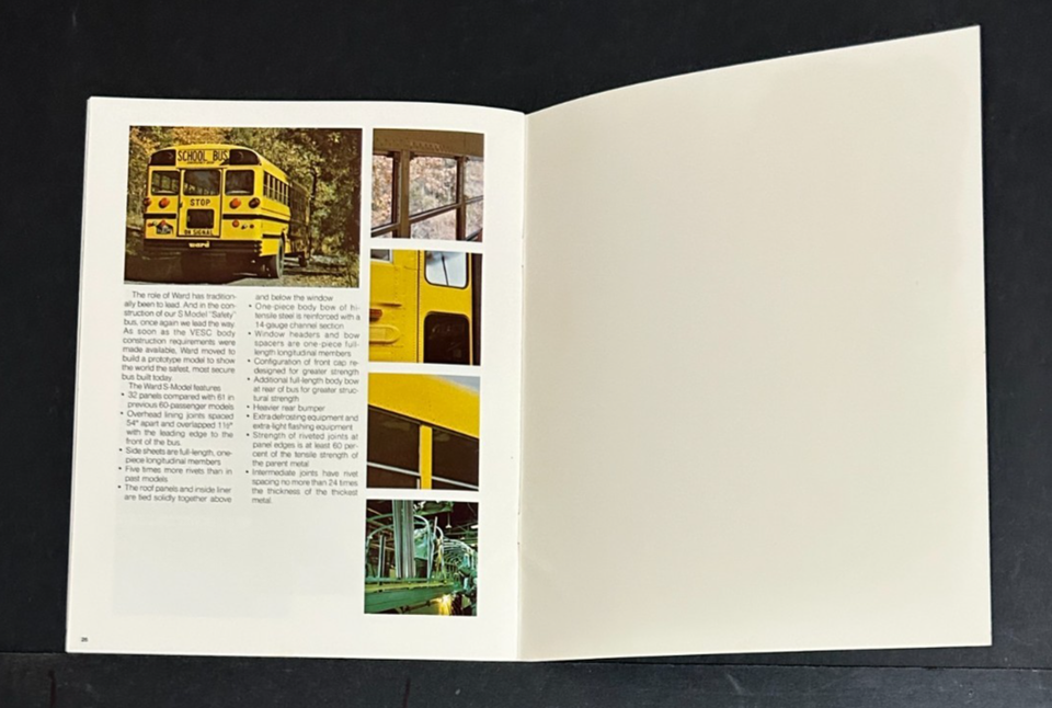 Ward School Bus Sales Brochure - 7 x 9 in 26 page booklet - 1972 | eBay