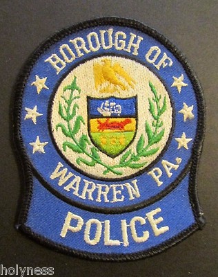 VINTAGE OBSOLETE PATCH / WARREN POLICE / PENNSYLVANIA | eBay