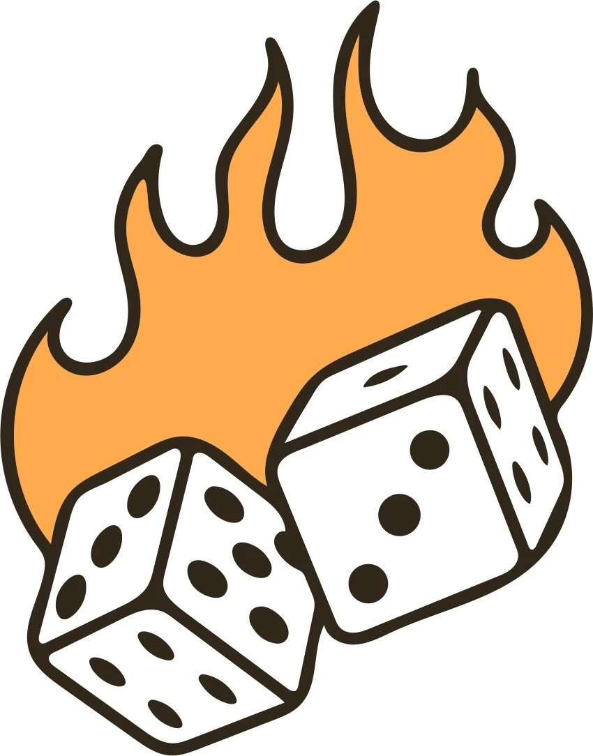 Rolling Dice Flames