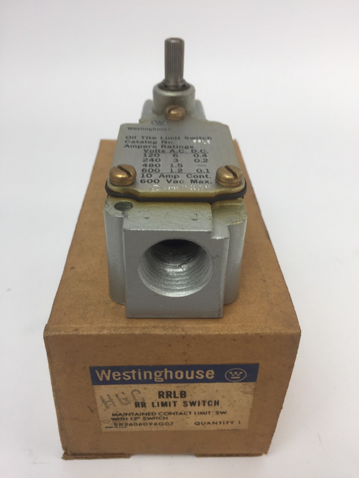 WESTINGHOUSE RRLB RR LIMIT SWITCH MAINTAINED CONTACT LIMIT SWITCH ...