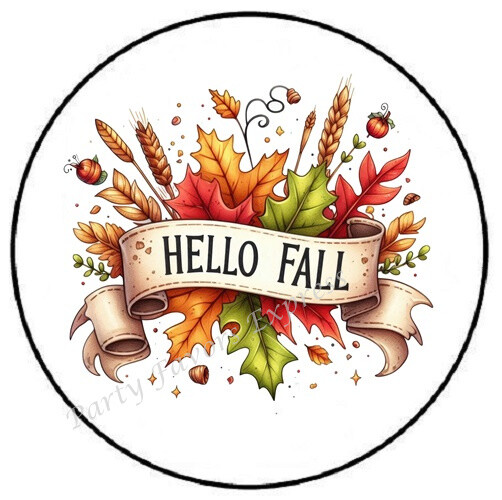 HELLO FALL ENVELOPE SEALS LABELS STICKERS PARTY FAVORS | eBay