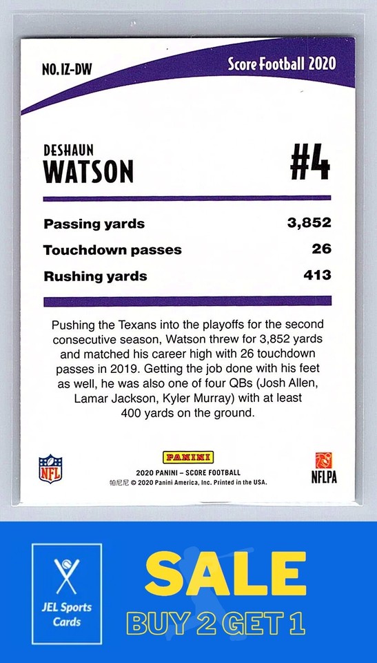 2020 Score #IZ-DW Deshaun Watson | eBay