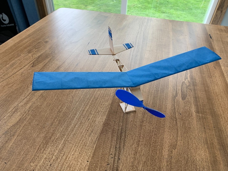 Aerobug Free Flight Rubber Model Plans and Balsa Kit 16" Wing Span ...