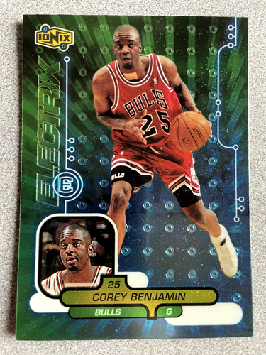 1998-99 UD Ionix Electrix Corey Benjamin Rookie Card #72 Chicago Bulls ...