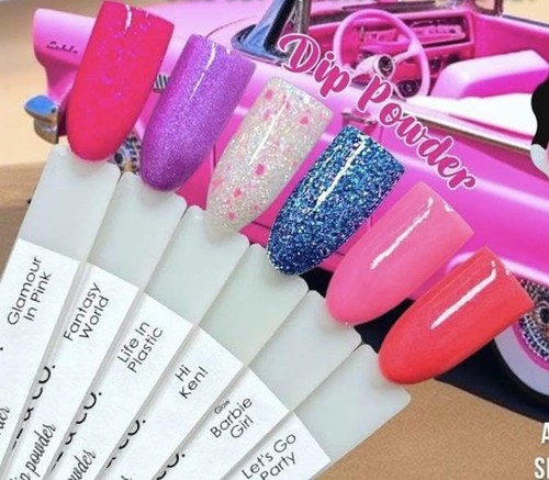 Sparkle & co Nail Dip Powder Life in Plastic White Glitter Hot Pink ...