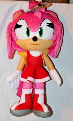 NEW WITH TAG AMY SONIC THE HEDGEHOG 15" BACKPACK PLUSH | eBay