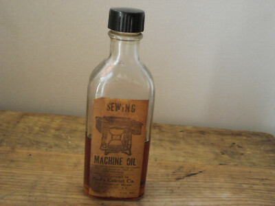 VINTAGE VERY EARLY NED'S EXTRACT CO. SEWING MACHINE OIL GLASS BOTTLE | eBay