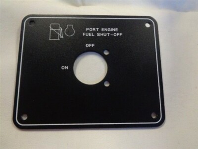 BAYLINER 1705621 BLANK PORT ENGINE FUEL SHUT OFF PANEL 5" X 4" MARINE ...