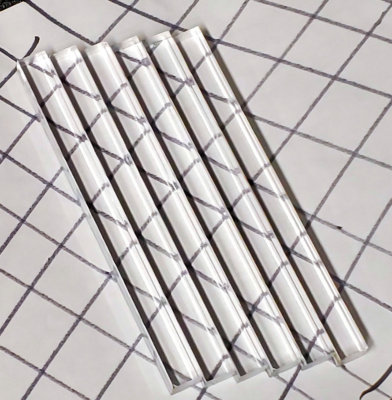 6 Pcs 1/2” x 1/2" x 6” LONG SQUARE CLEAR ACRYLIC PLEXIGLASS LUCITE ROD ...