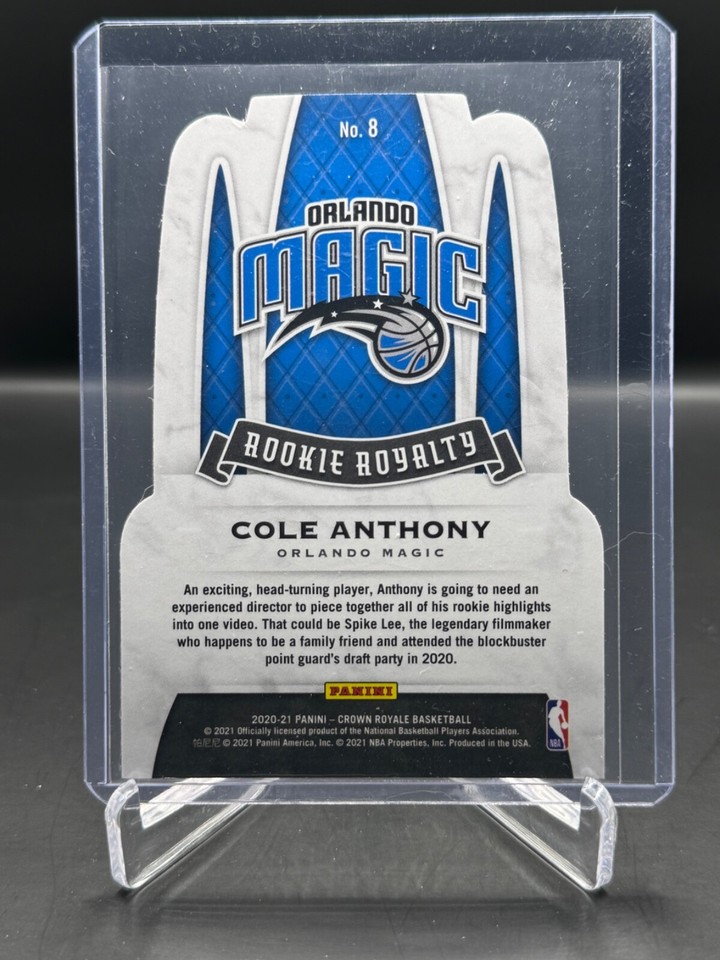2020-21 PANINI CROWN ROYALE! COLE ANTHONY! ORLANDO MAGIC! #8 | eBay