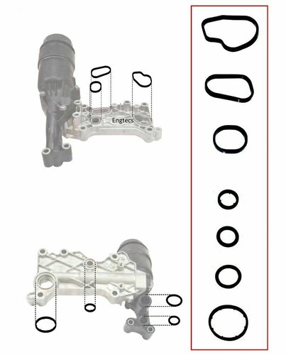 6511801310 Oil Cooler Gasket Seal Set For Mercedes W204 W212 W639 OM651 ...
