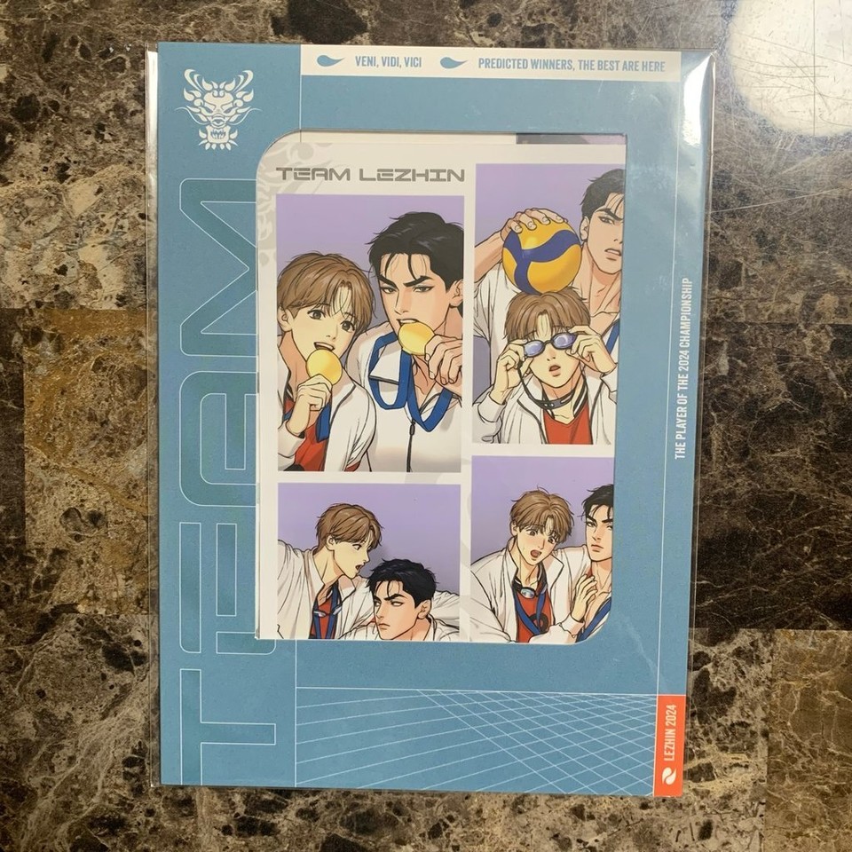 Korean BL Manhwa Team Lezhin Bomtoon 4 cut photo flim photocard package ...