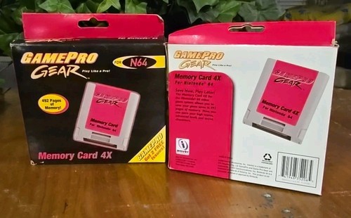 Game Pro Gear Memory Card 4x For Nintendo 64, New In Box, Pair Of 2 | eBay