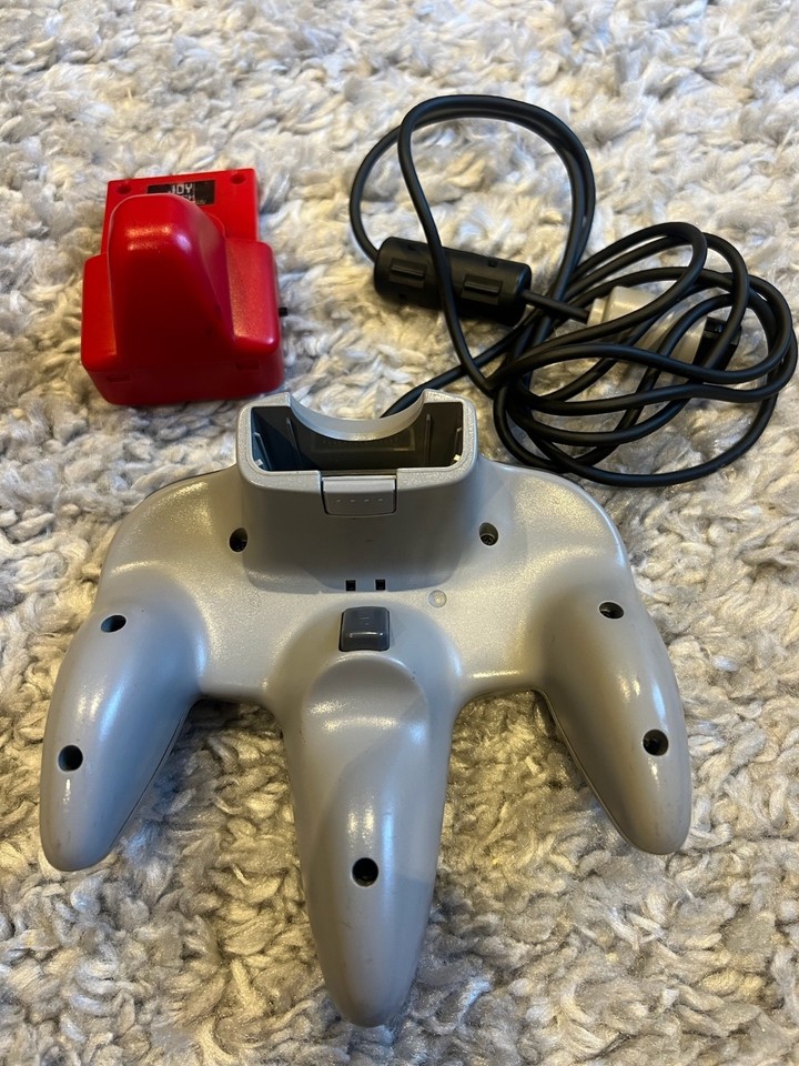 Nintendo 64 N64 Controller Light Grey NUS-005 + Rumble Pack, Official ...