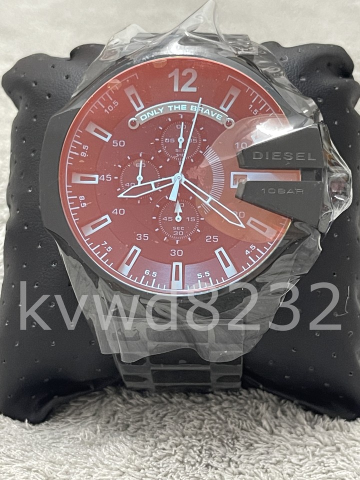 New Diesel DZ4318 Mega Chief Chronograph Dial Black Stainless Steel Men ...