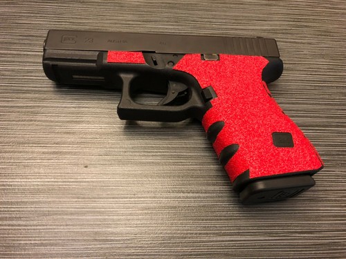 HANDLEITGRIPS Red Sandpaper Gun Grip Tape Wrap for Glock 17/22/34/35 ...