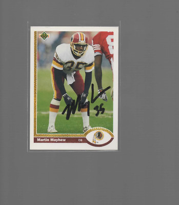 MARTIN MAYHEW WASHINGTON REDSKINS AUTOGRAPHED FOOTBALL CARD | eBay