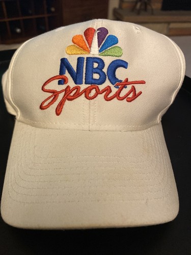 Hat Cap NBC Sport TV Logo Embroidered Strap Peacock Vintage White | eBay