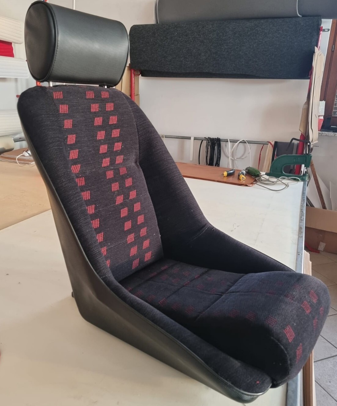 2 SEDILI tipo FUSINA in SKAY nero e TESSUTO PER UNO TURBO I.E | eBay